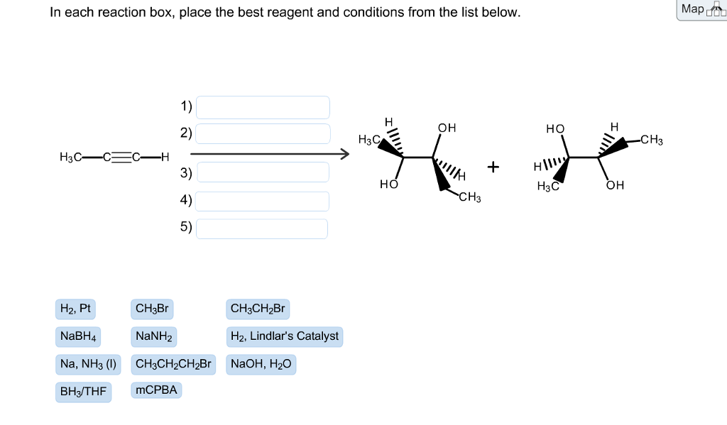 Solved In each reaction box, place the best reagent and | Chegg.com