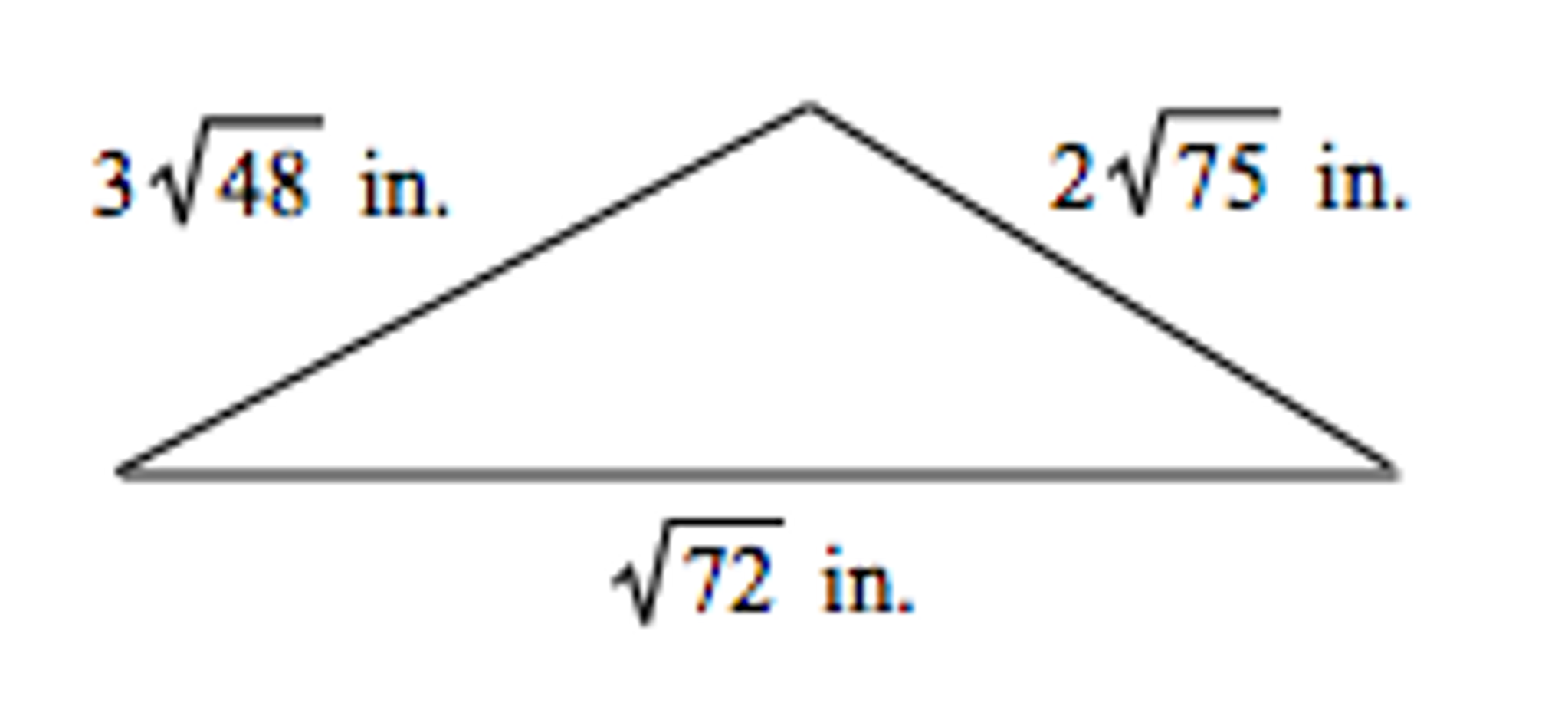 Solved Find the perimeter of the triangle: (Simplify | Chegg.com