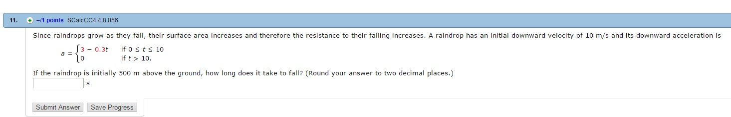 Solved Since raindrops grow as they fall, their surface area | Chegg.com