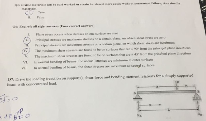 Solved 05: Brittle materials can be cold worked or strain | Chegg.com