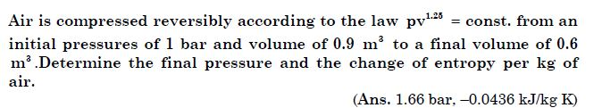 Solved Air is compressed reversibly according to the law | Chegg.com