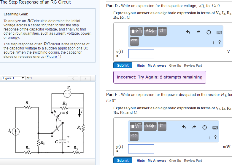 Solved To analyze an RC circuit to determine the initial | Chegg.com