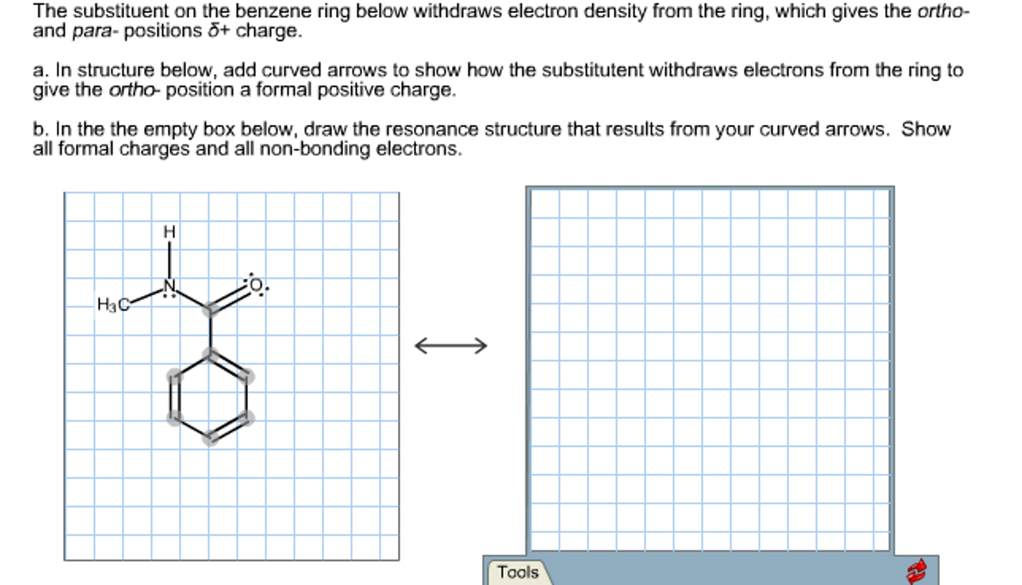 Solved The substituent on the benzene ring below withdraws | Chegg.com
