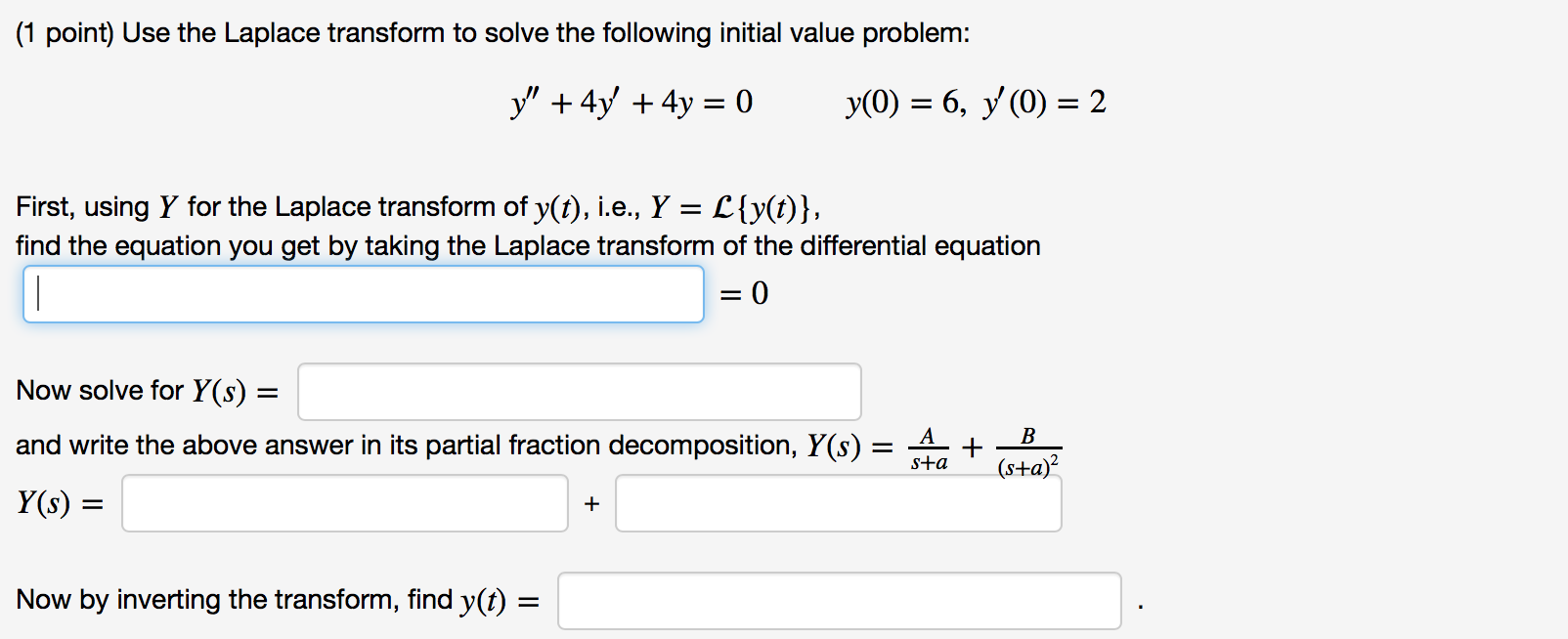 Solved Use the Laplace transform to solve the following | Chegg.com Solved Use the Laplace transform to solve the following | Chegg.com