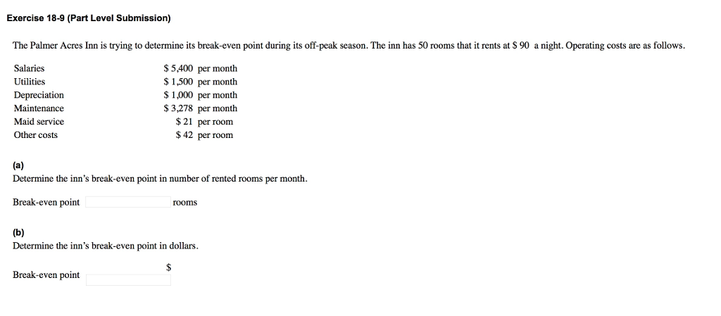 Solved Exercise 18-9 (Part Level Submission) The Palmer | Chegg.com