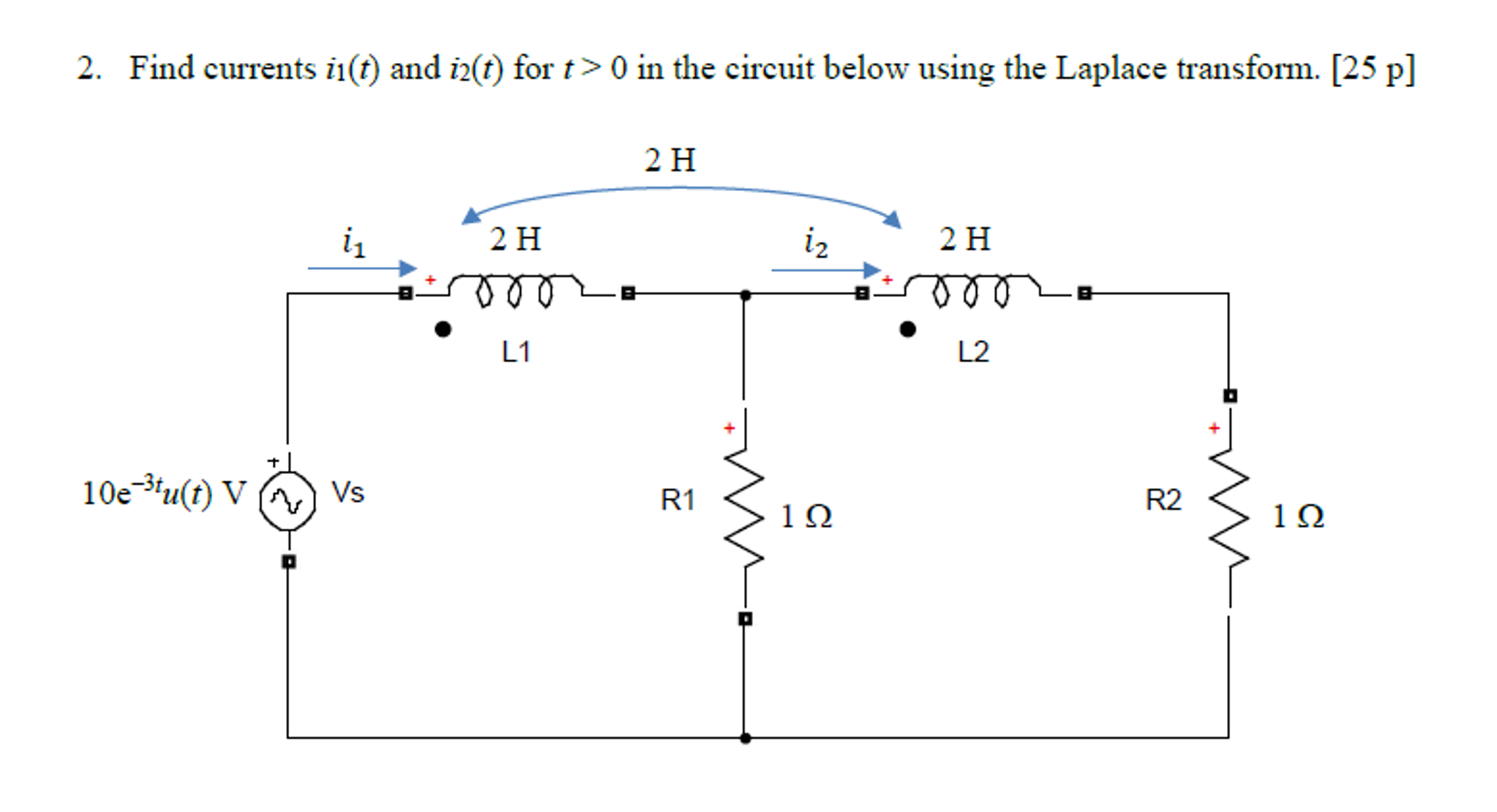 Solved Find currents i1(t) and i2(t) for t > 0 in the | Chegg.com Solved Find currents i1(t) and i2(t) for t > 0 in the | Chegg.com