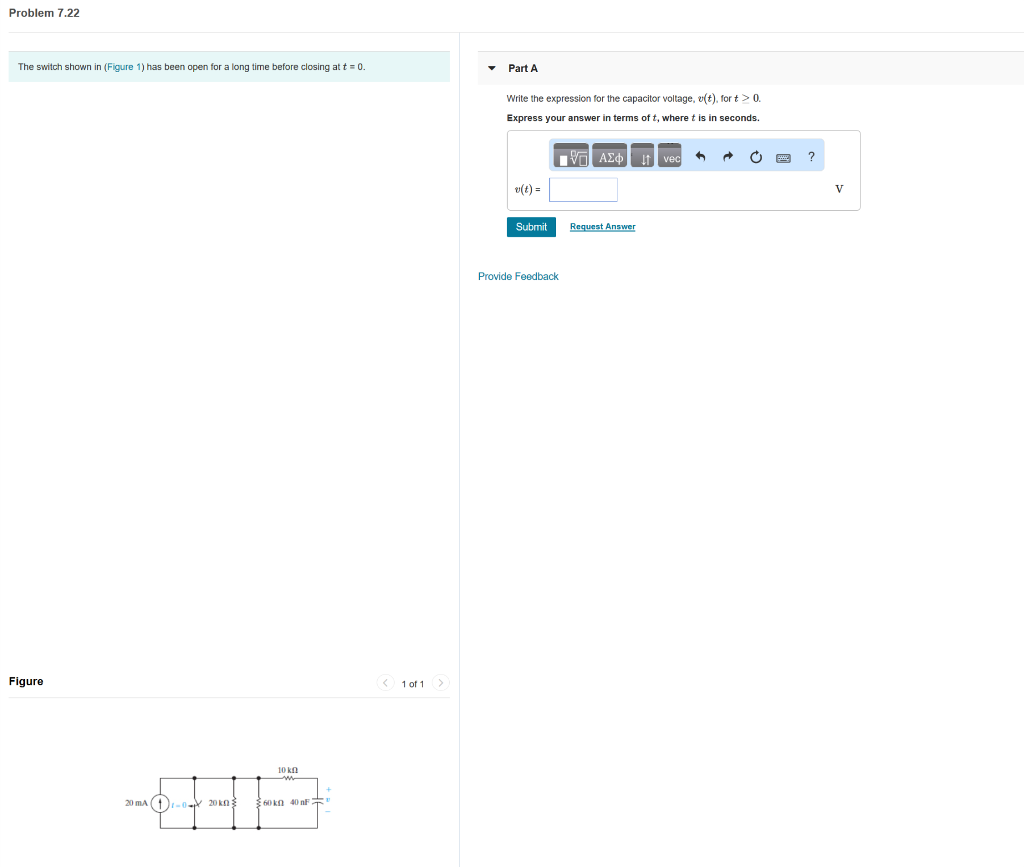 Solved Problem 7.22 The switch shown in (Figure 1) has been | Chegg.com