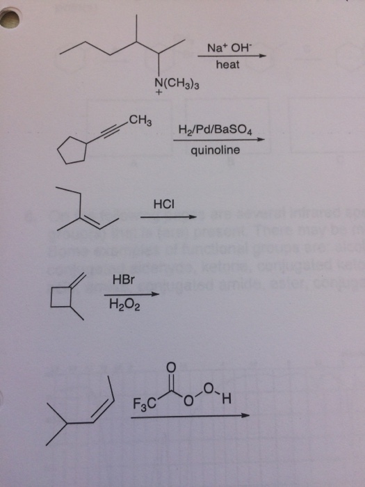 Solved Na+ OH heat N(CH3)3 CH3 3H2/Pd/Baso4 quinoline HCl | Chegg.com