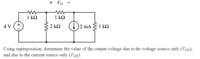 Solved: Using Superposition. Determine The Value Of The Ou... | Chegg.com