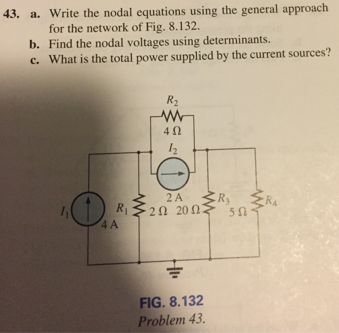 Solved Write the nodal equations using the general approach | Chegg.com