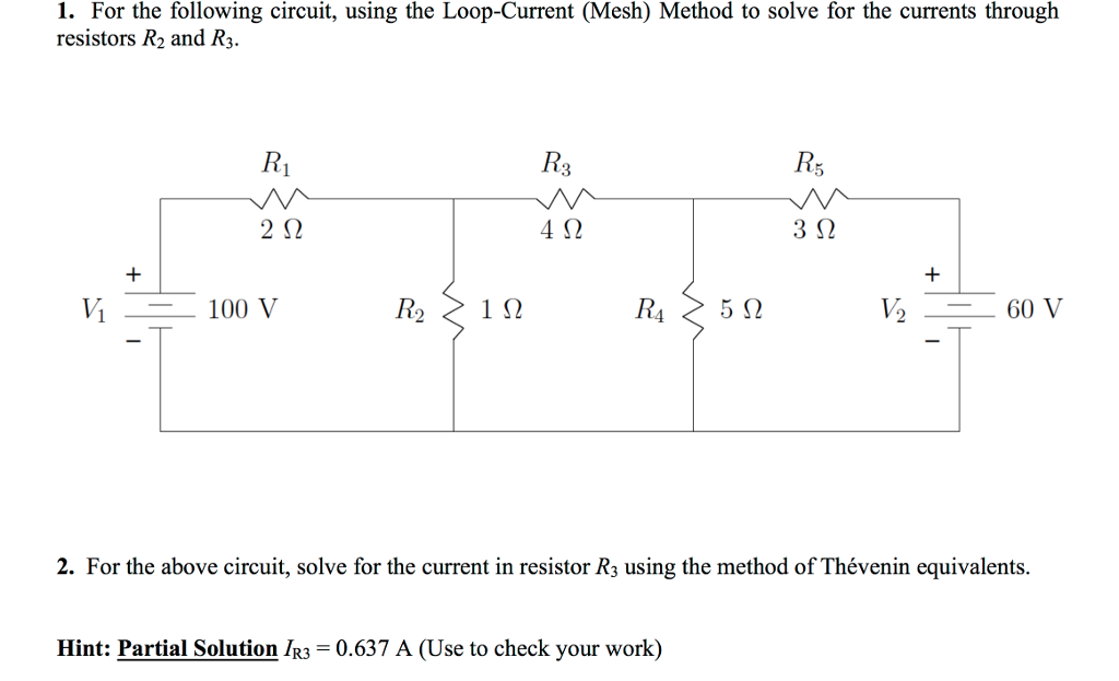 Solved 1. For the following circuit, using the Loop-Current | Chegg.com