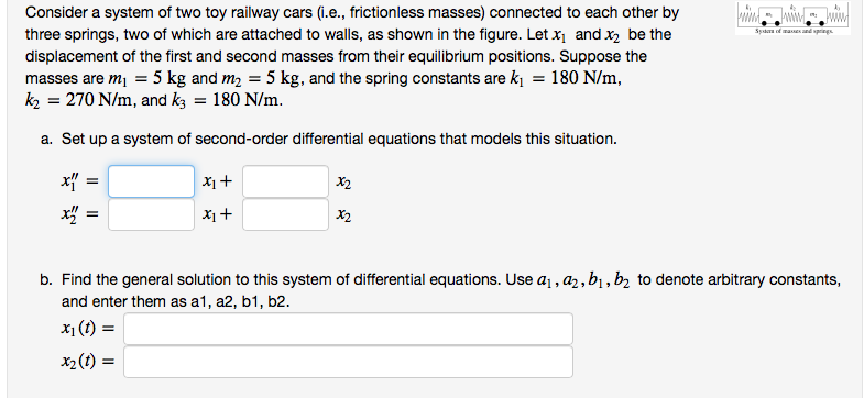 Solved Consider a system of two toy railway cars (i.e., | Chegg.com