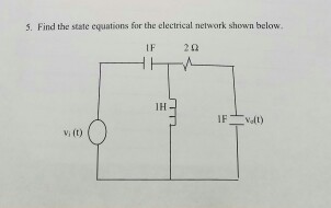 Solved Find the state equation for the electrical network | Chegg.com