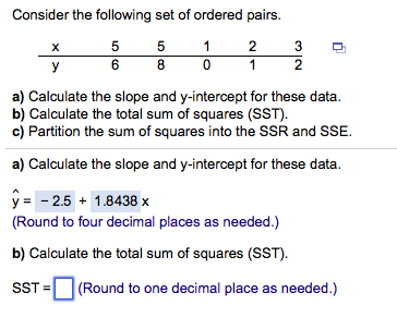 Solved Consider the following set of ordered pairs. a) | Chegg.com