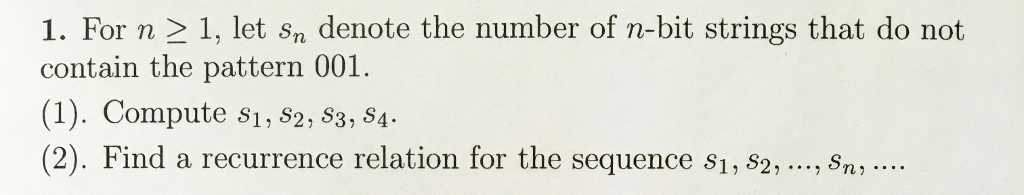 For n greaterthanorequalto 1, let s_n denote the | Chegg.com