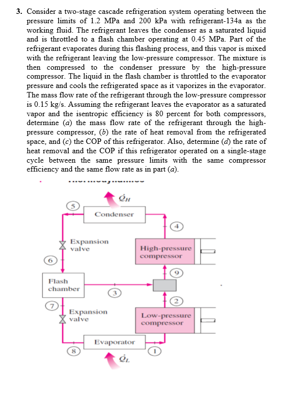 Solved 3. Consider a two-stage cascade refrigeration system | Chegg.com