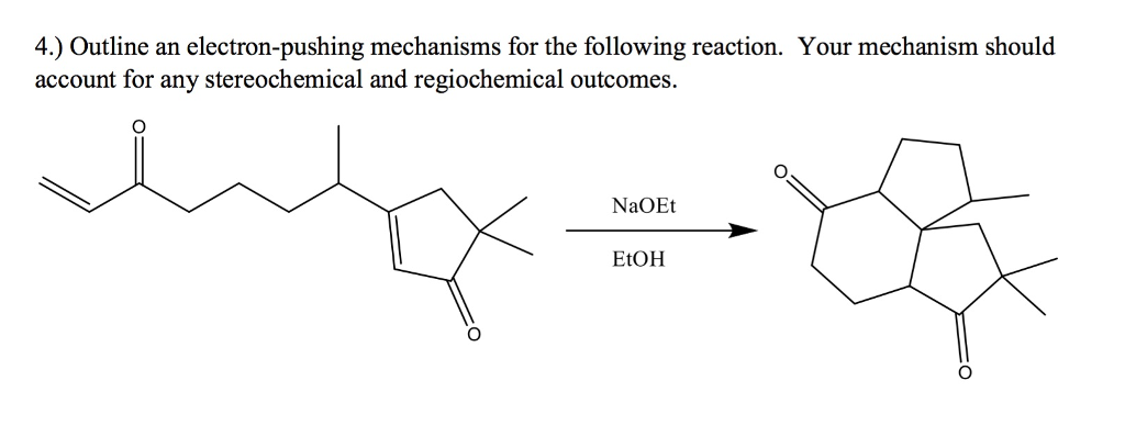 Solved 4.) Outline an electron-pushing mechanisms for the | Chegg.com