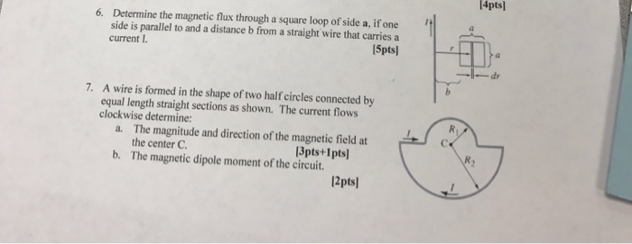 Solved Determine the magnetic flux through a square loop of | Chegg.com