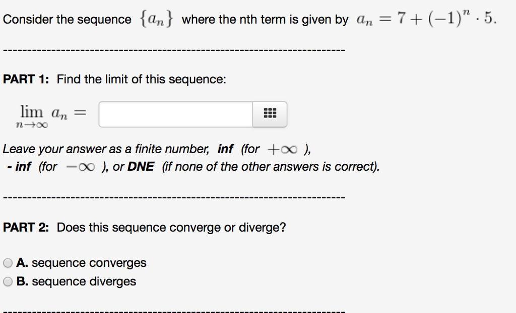 Solved Consider the sequence san where the nth term is given | Chegg.com