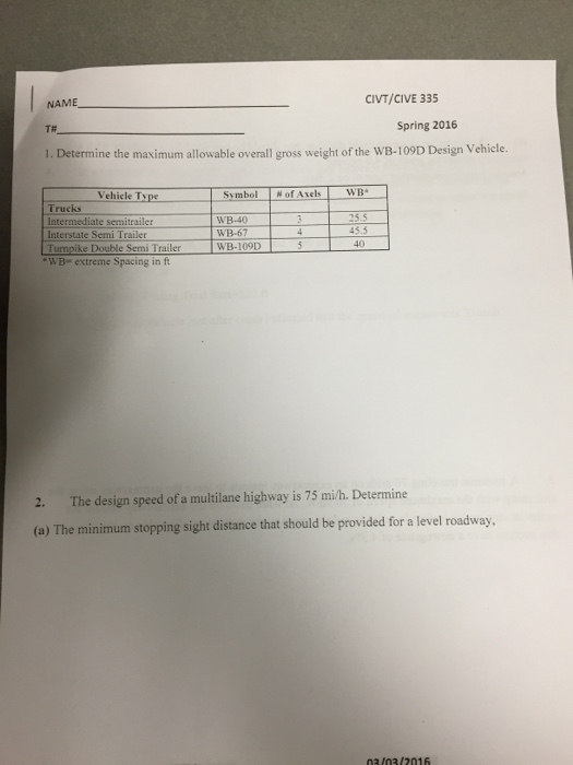 Solved Determine the maximum allowable overall gross weight | Chegg.com