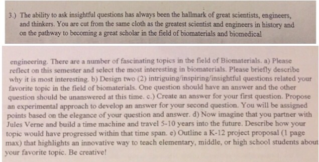 Solved The ability to ask insightful questions has always | Chegg.com