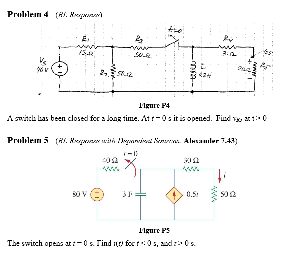 Solved Time Constant In Rl Circuits Alexander 7 14 Find