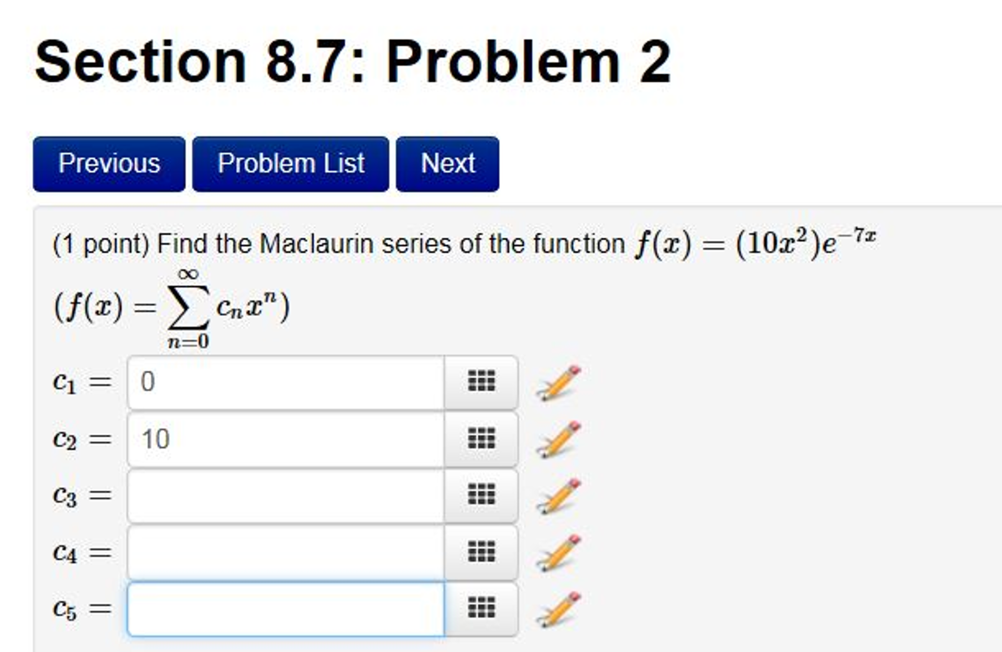 Solved Find the Maclaurin series of the function f(x) = | Chegg.com