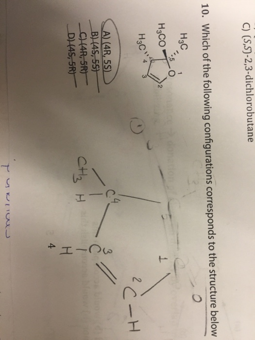 Solved which of the following configurations corresponds the | Chegg.com