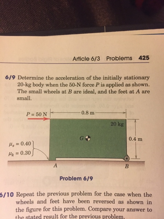 Solved Determine the acceleration of the initially | Chegg.com