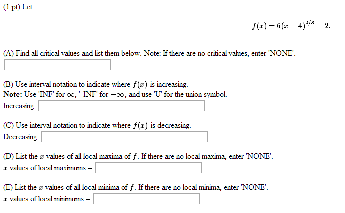 Solved Find all critical values and list them below. Note: | Chegg.com Solved Find all critical values and list them below. Note: | Chegg.com