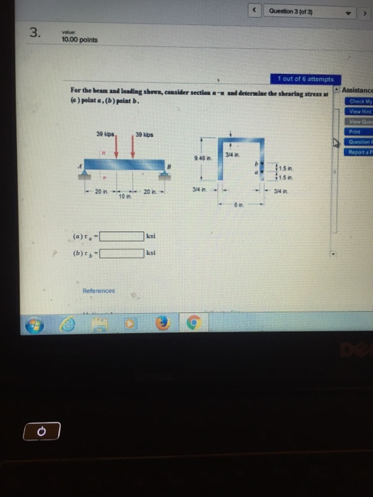 Solved For the beam and loading shown,consider and the | Chegg.com