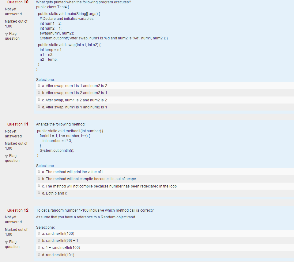 Solved What gets printed when the following program | Chegg.com