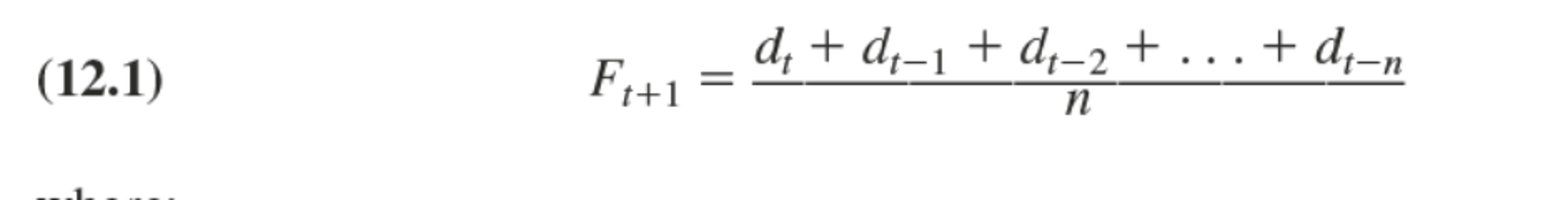 Solved Use a Moving Average Model (see Equation 12.1) and n | Chegg.com