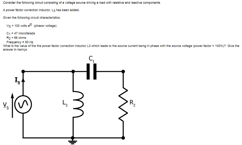 Solved Consider the following circuit consisting of a | Chegg.com