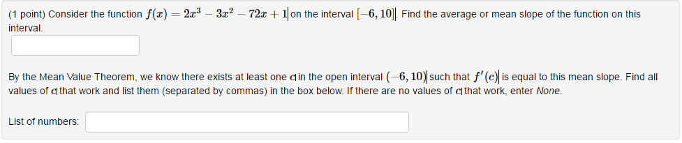 Solved Consider the function f(x) = 2x^3 - 3x^2 - 72x +1 on | Chegg.com
