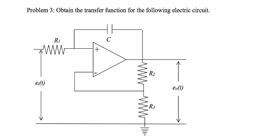 Solved Problem 3: Obtain the transfer function for the | Chegg.com
