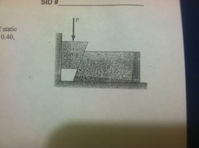 Solved The 40-lb block A is at rest against the 200-lb block | Chegg.com