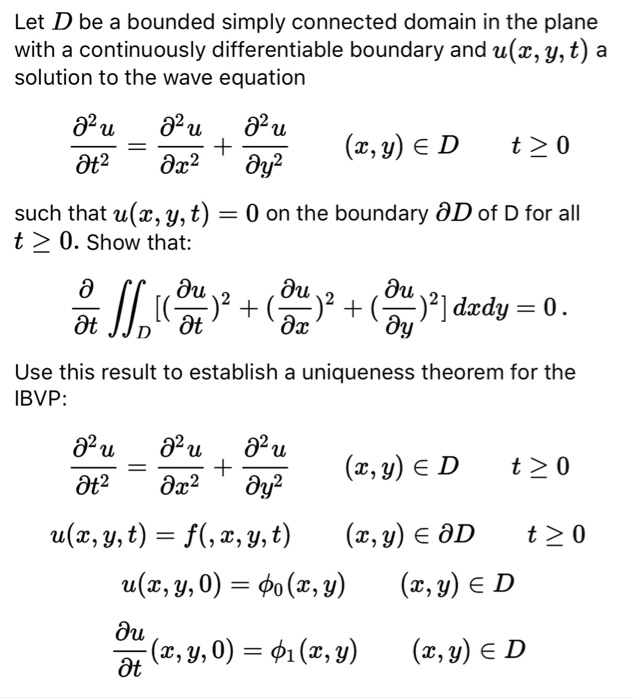 Solved Let D be a bounded simply connected domain in the | Chegg.com