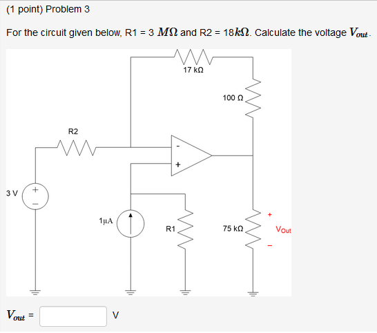 Solved For the circuit given below, R1 = 3 M Ohm and R2 = | Chegg.com