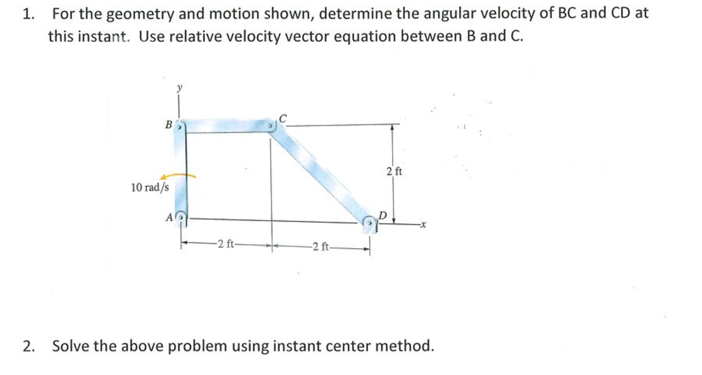 Solved For the geometry and motion shown, determine the | Chegg.com