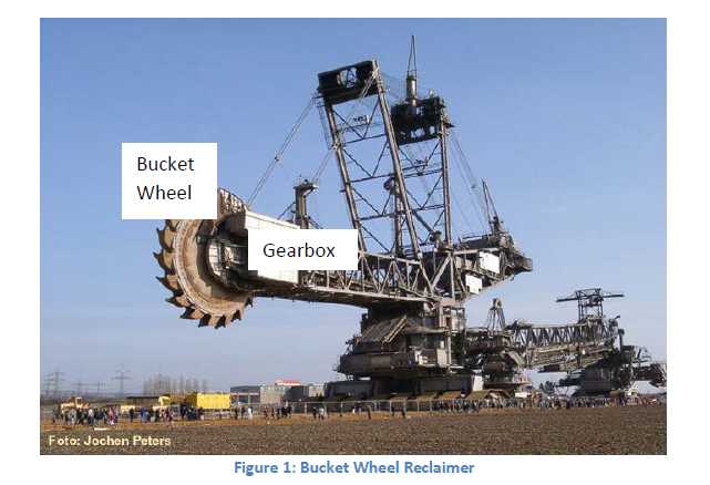 Solved A photo of a large bucket wheel reclaimer is shown in | Chegg.com
