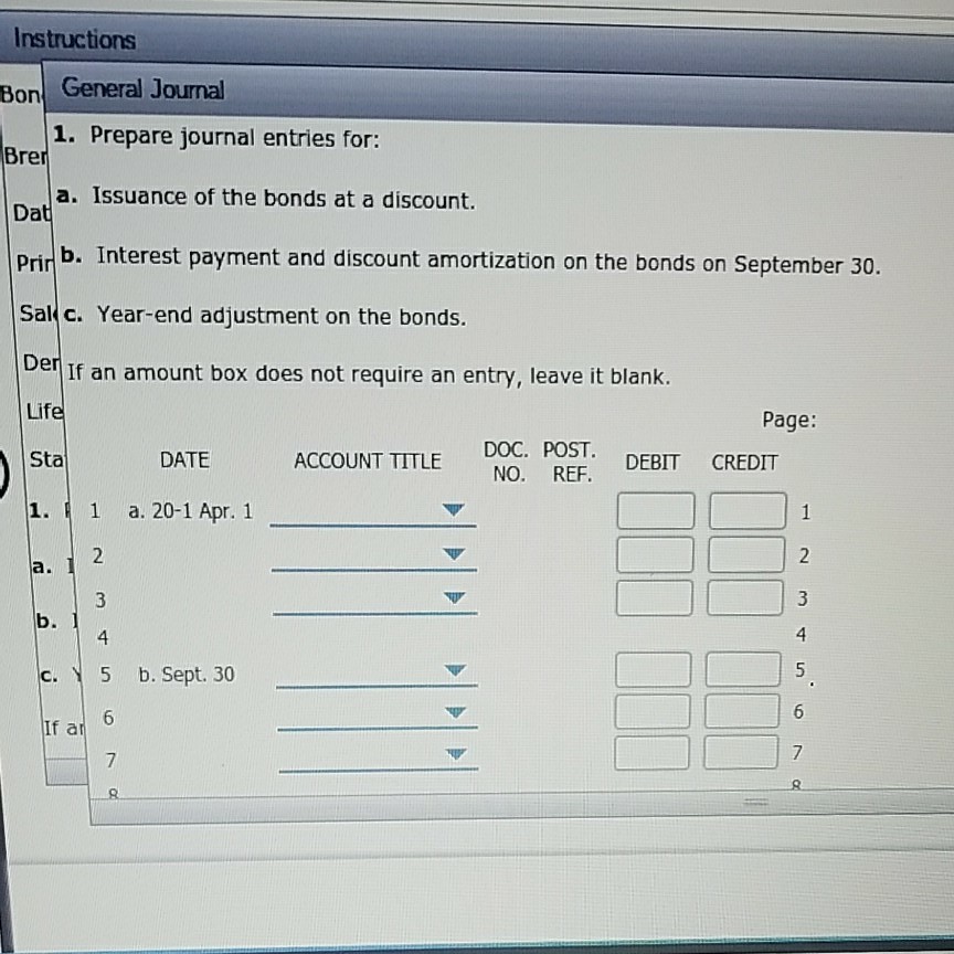 Solved Instructions General Journal Instructions Bonds | Chegg.com