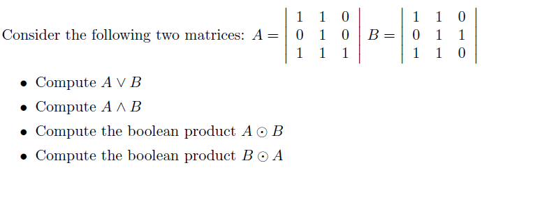 Solved Consider the following two matrices: A = B = | Chegg.com