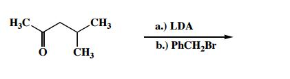 Solved H3C CH3 a.) LDA b.) PhCH2Br CH3 | Chegg.com