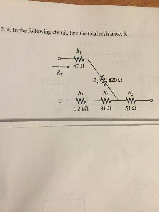 Solved In the following circuit, find the total resistance, | Chegg.com
