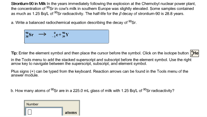 Strontium-90 in Milk In the years immediately | Chegg.com