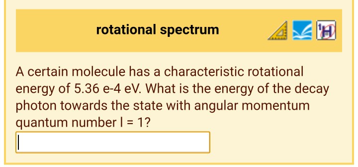 Solved rotational spectrum H A certain molecule has a | Chegg.com