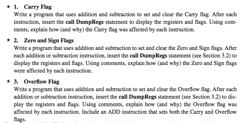 Solved Carry Flag Write a program that uses addition and | Chegg.com