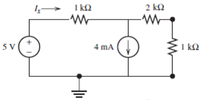 Solved 1. Find current Ix in the following circuit using | Chegg.com