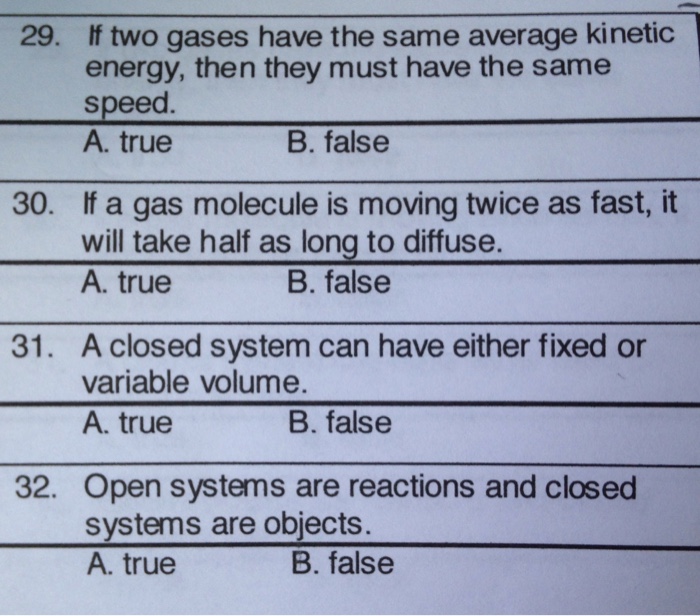 Solved If two gases have the same average kinetic energy, | Chegg.com